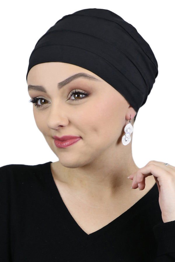 Bamboo 3 Seam Turban Chemo Cap For Cancer Headwear 50+ UPF Sun Protection